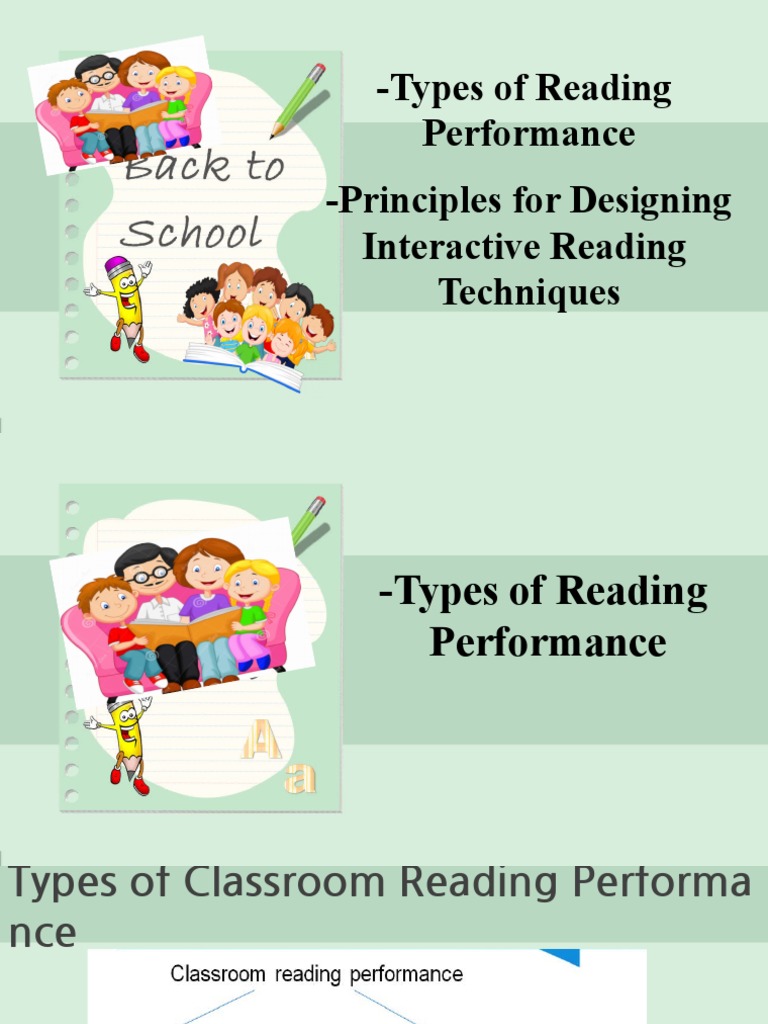 Types of Reading Performance - Principles For Designing Interactive ...