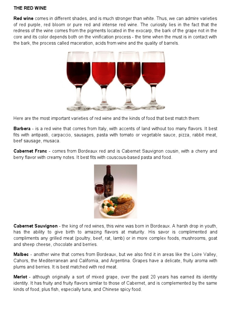 The Red Wine | PDF | Wine | Grape
