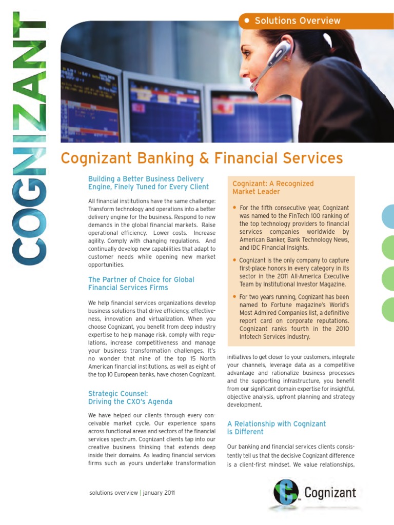 Cognizant Banking Financial Services Solutions Overview Pdf