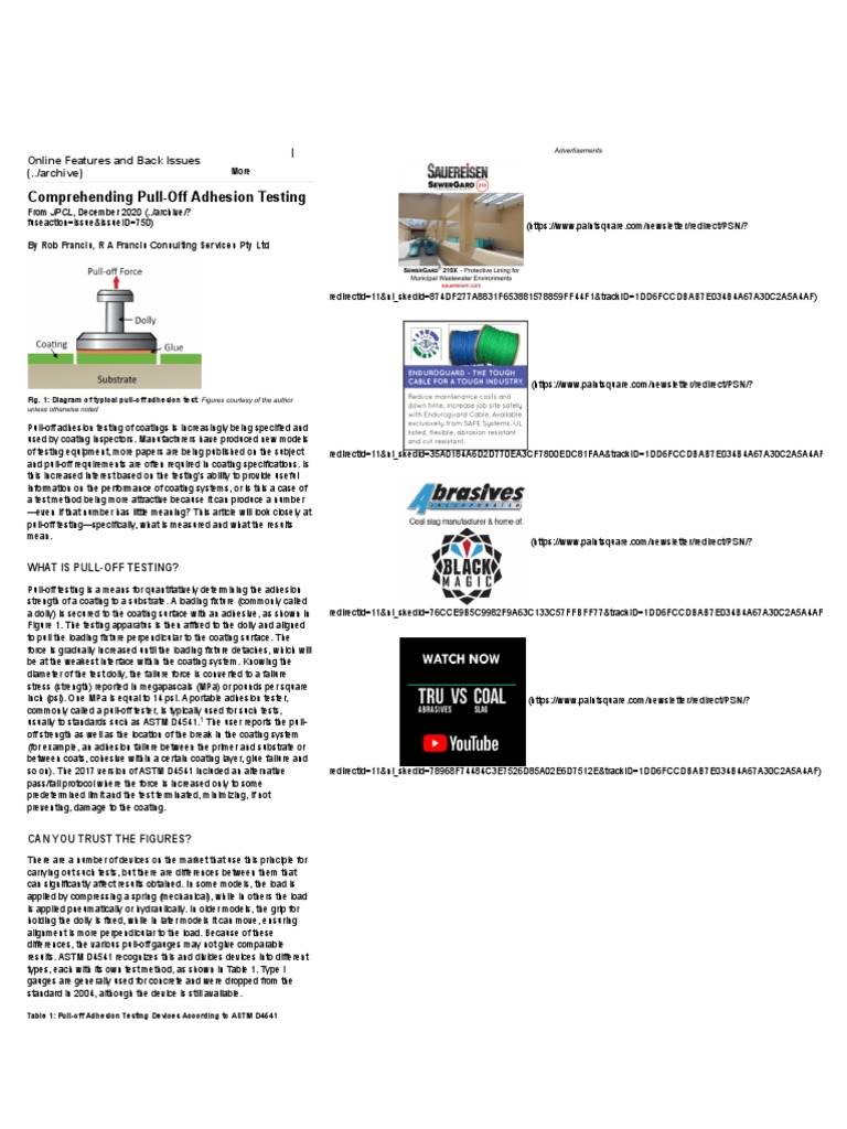 Understanding Pull-Off Adhesion Testing | PDF | Epoxy | Adhesion