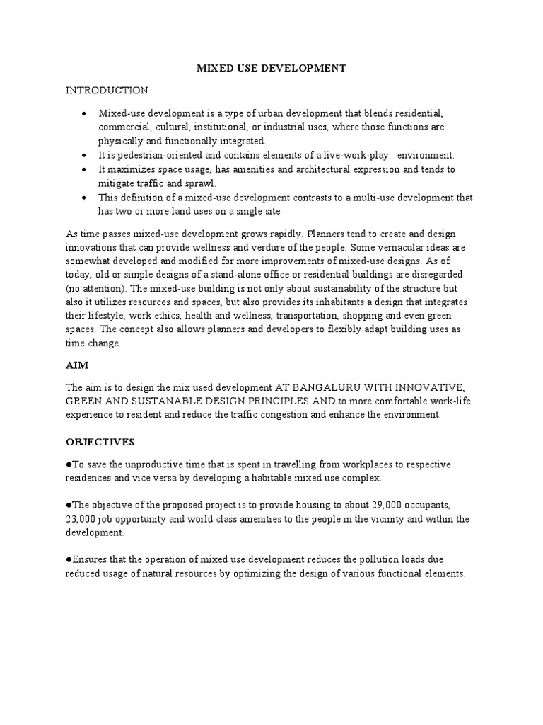 Mixed Use Development 2 | PDF | Mixed Use Development | Sustainable Design