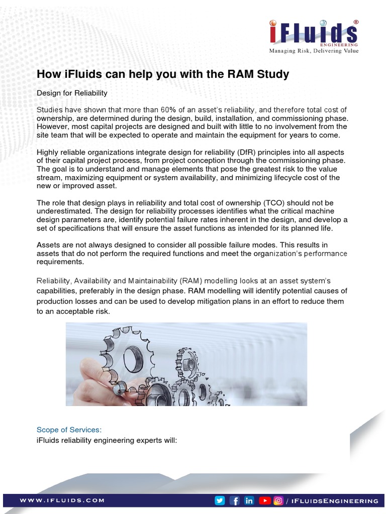 How IFluids Can Help You With The RAM Study | PDF | Reliability ...