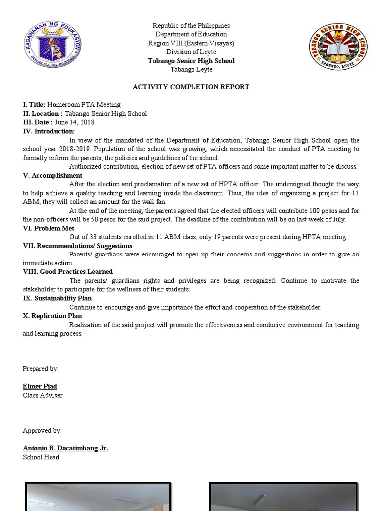 Activity Completion Report | Download Free PDF | Human Nature | Schools