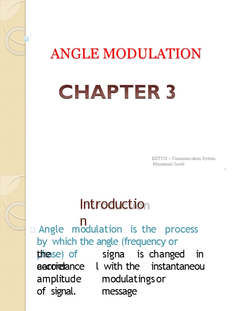 Chapter 3 Angle Modulation - 2016 - 2017 - 2 - MJ | PDF | Frequency ...