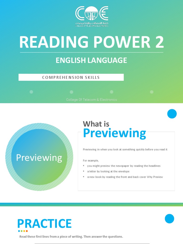Understanding Previewing and Scanning: Developing Essential Reading ...
