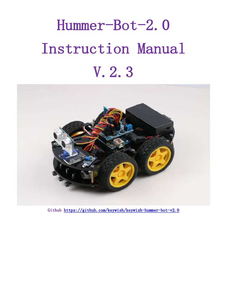 Hummer-Bot-2.0 Instruction Manual v.2.3 | PDF | Device Driver | Power ...