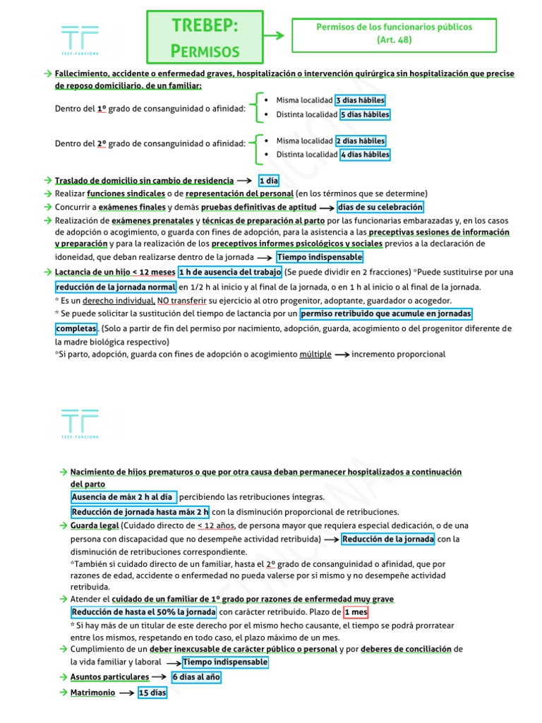 TREBEP. Permisos | PDF | Adopción | Bienestar