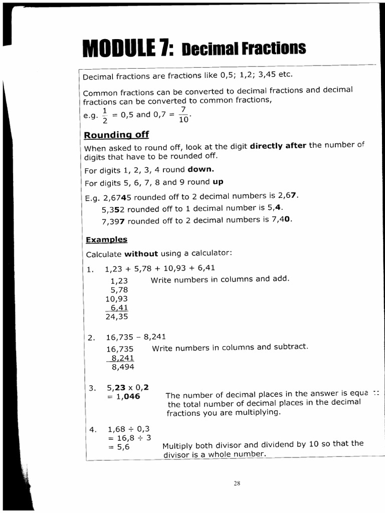 Decimal Fractions | PDF | Decimal | Notation