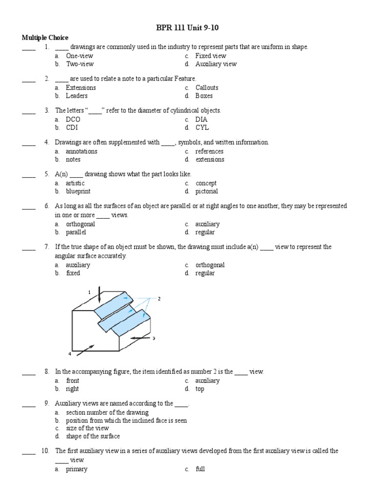 Unit 9-10 - Quiz | PDF | Space | Geometry