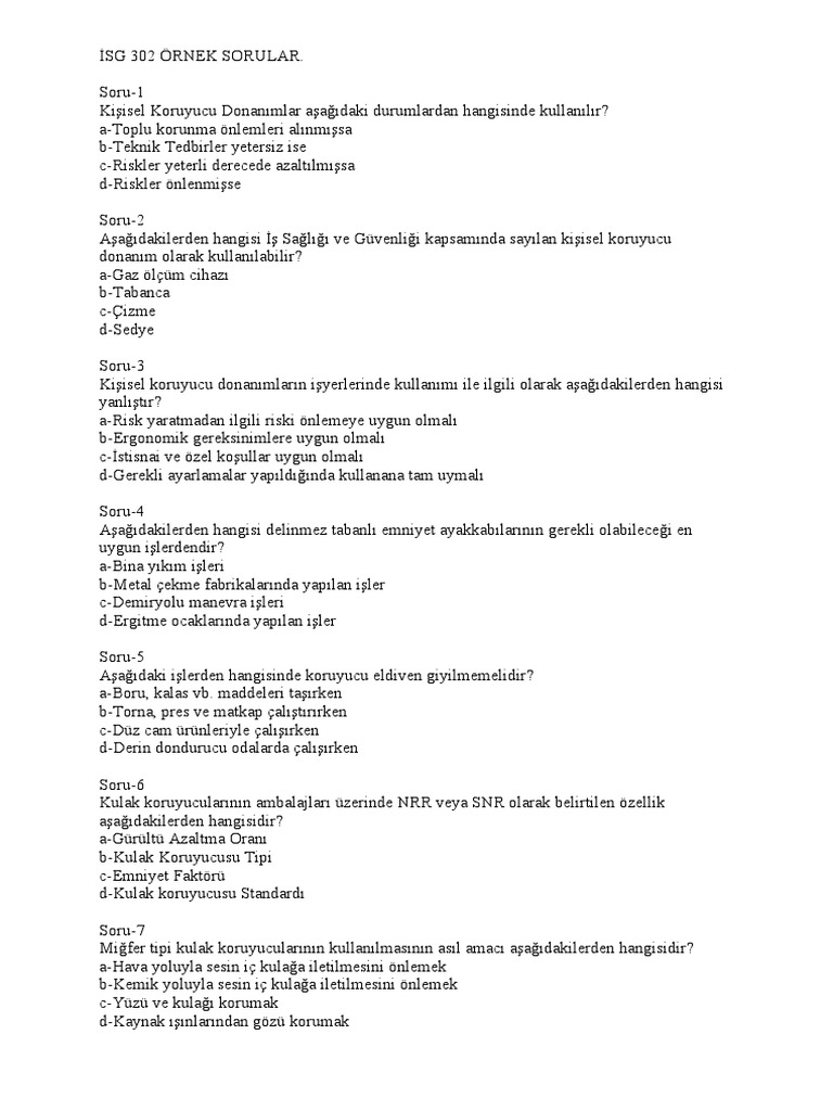 Örnek Soru 2021 | PDF