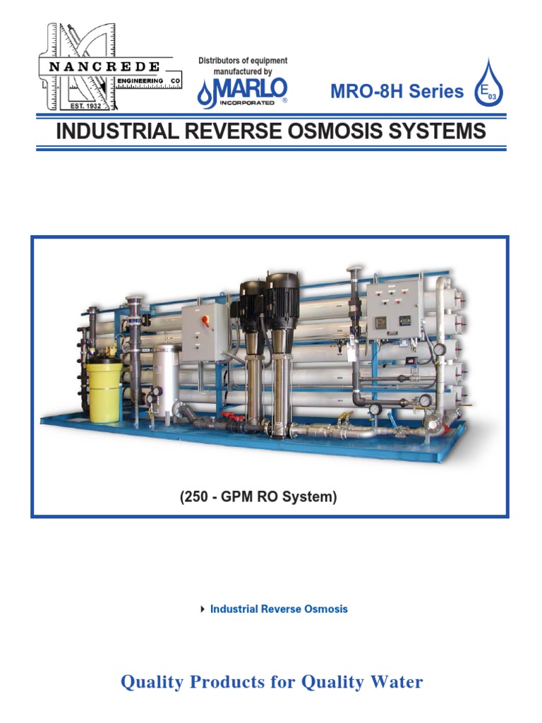 Marlo MRO 8H Industrial Reverse Osmosis Systems Brochure | PDF ...