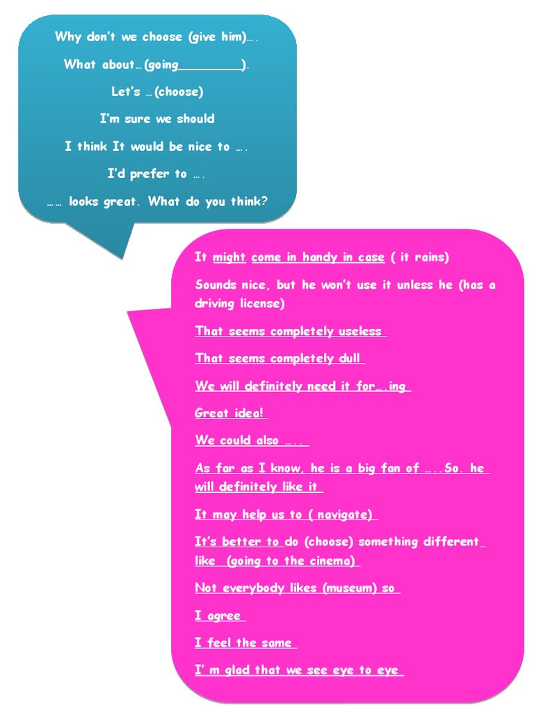 PET (b1 Preliminary) Speaking Part 3 | PDF