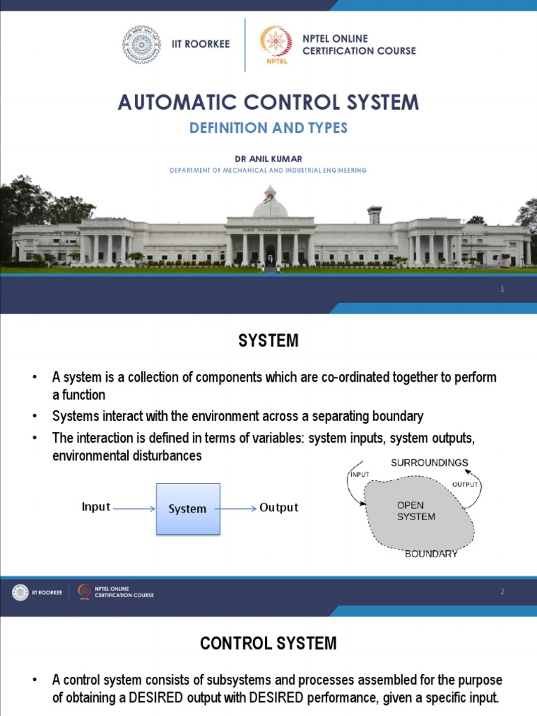 Automatic Control System: Definition and Types | PDF | Control Theory ...