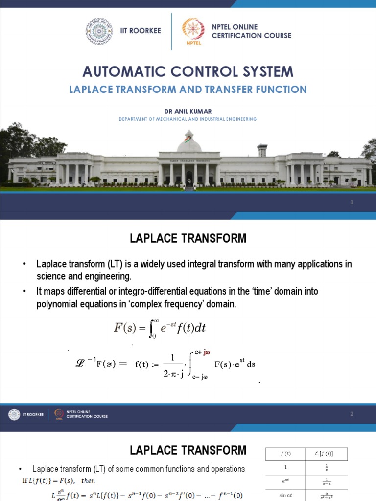 Automatic Control W01 Lec05 | PDF | Computers