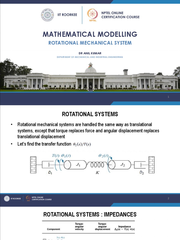 Rotational Mechanical Systems Overview | PDF | Science & Mathematics ...