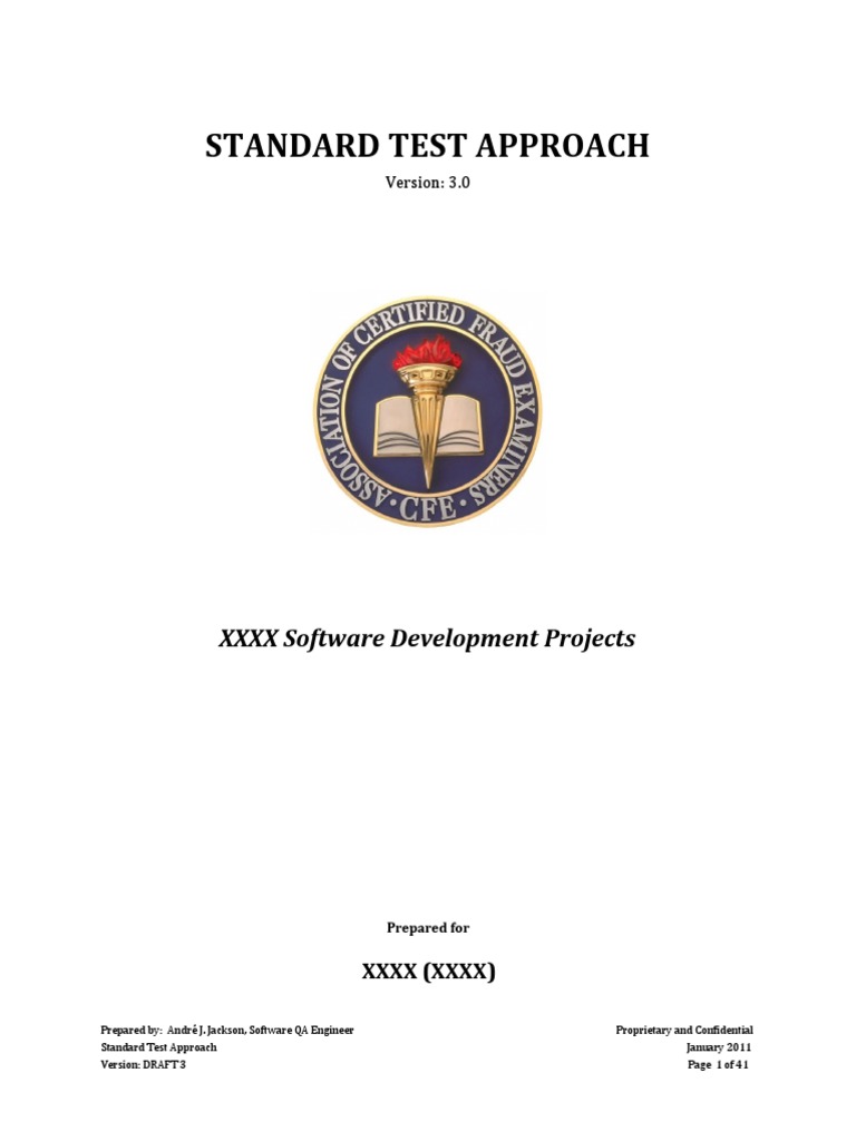 Standard Test Approach - Sample | PDF | Software Testing | Software ...