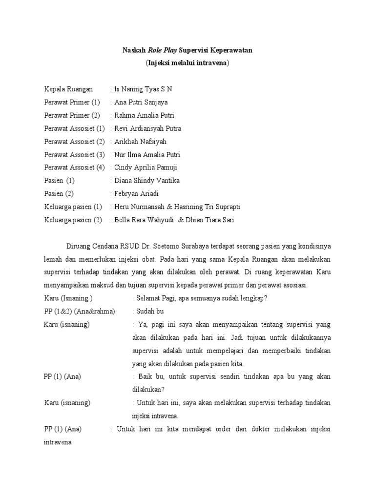 Naskah Roleplay Supervisi Ujian | PDF | Kesehatan Holistik