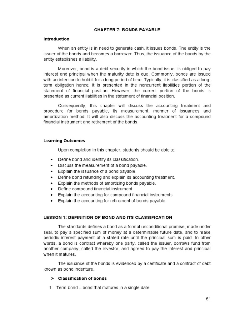 Chapter 7 Bonds Payable | PDF | Bonds (Finance) | Warrant (Finance)