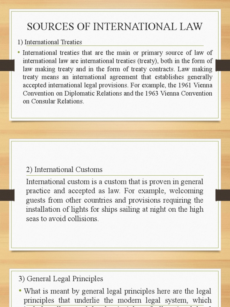 Sources of International Law | PDF