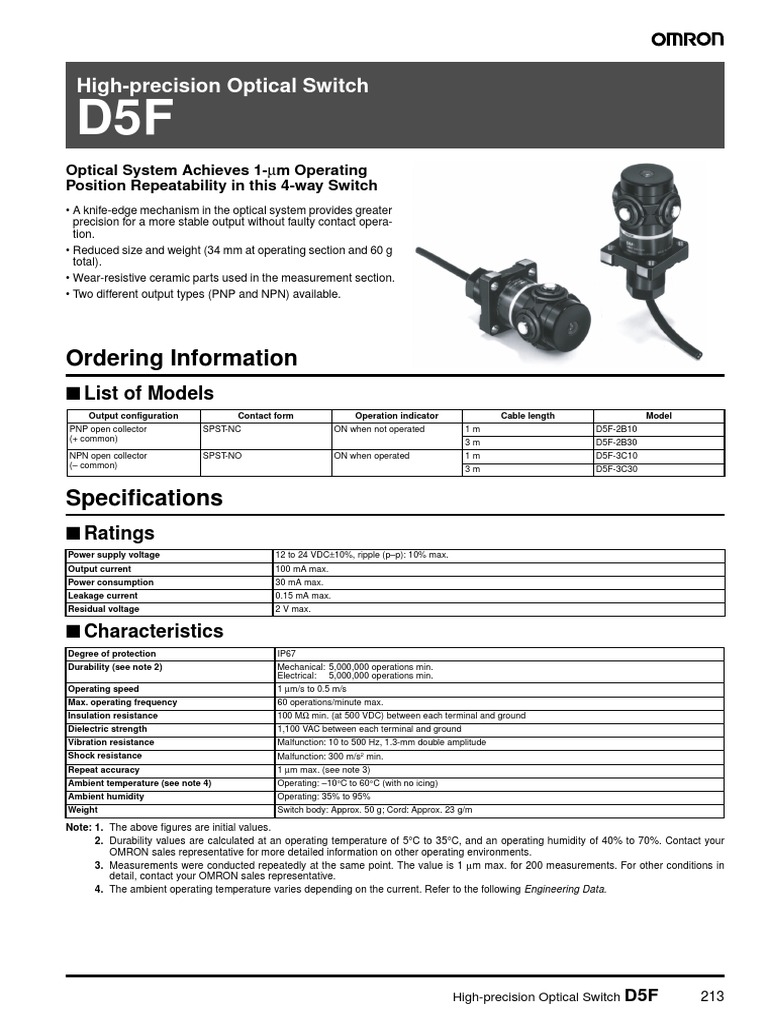 D5F High-Precision Optical Switch | PDF | Switch | Power Supply