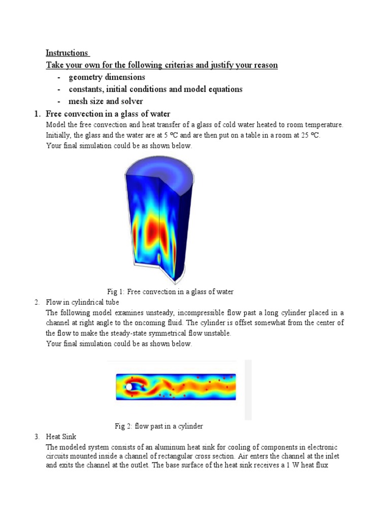 Computational Modeling Instructions and Examples for Convection, Fluid ...