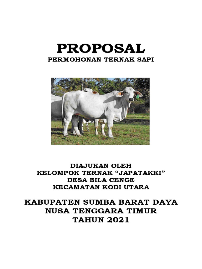 Proposal Ternak Sapi | PDF