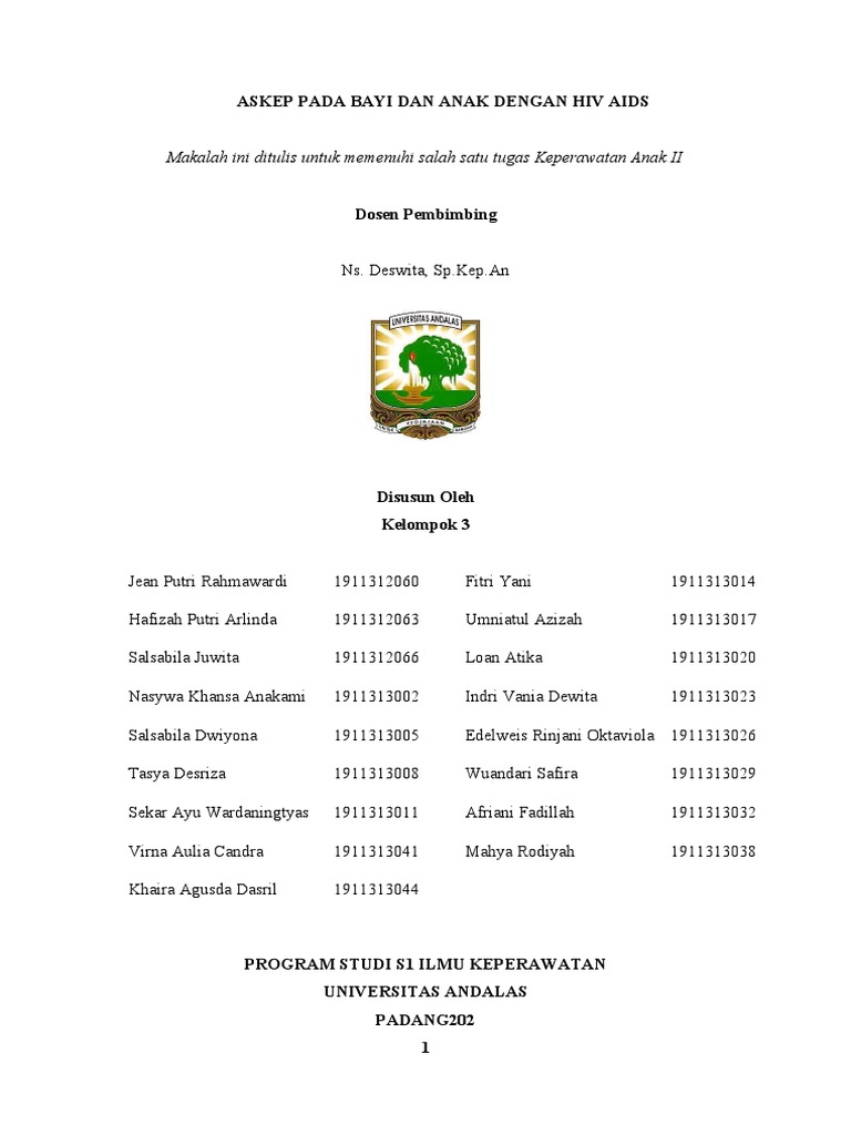 Askep Pada Bayi Dan Anak Dengan Hiv Aids | PDF | Kesehatan Holistik