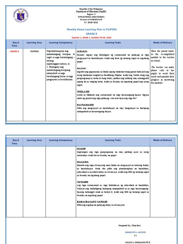 Filipino Weekly | PDF