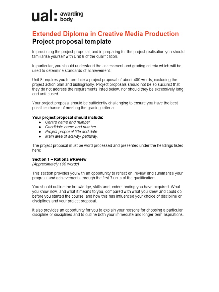 Ual Project Proposal Year 1 - Reuben Wagstaff Final Version | PDF | You ...