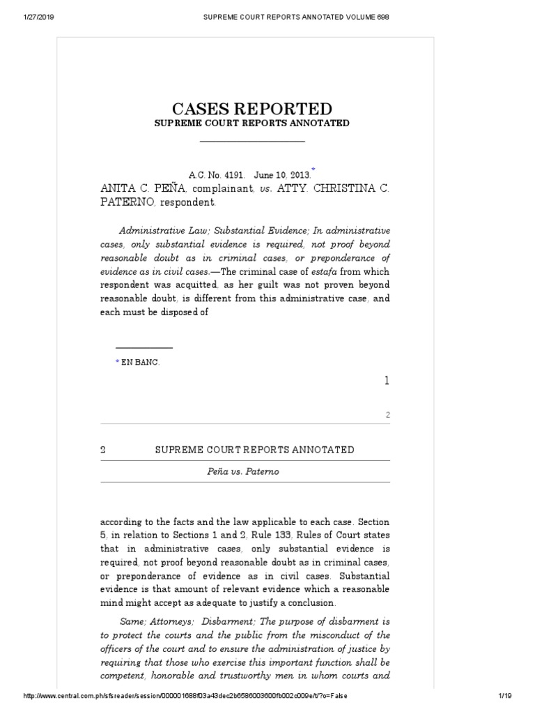 11 Pena V Paterno | PDF | Burden Of Proof (Law) | Evidence (Law)