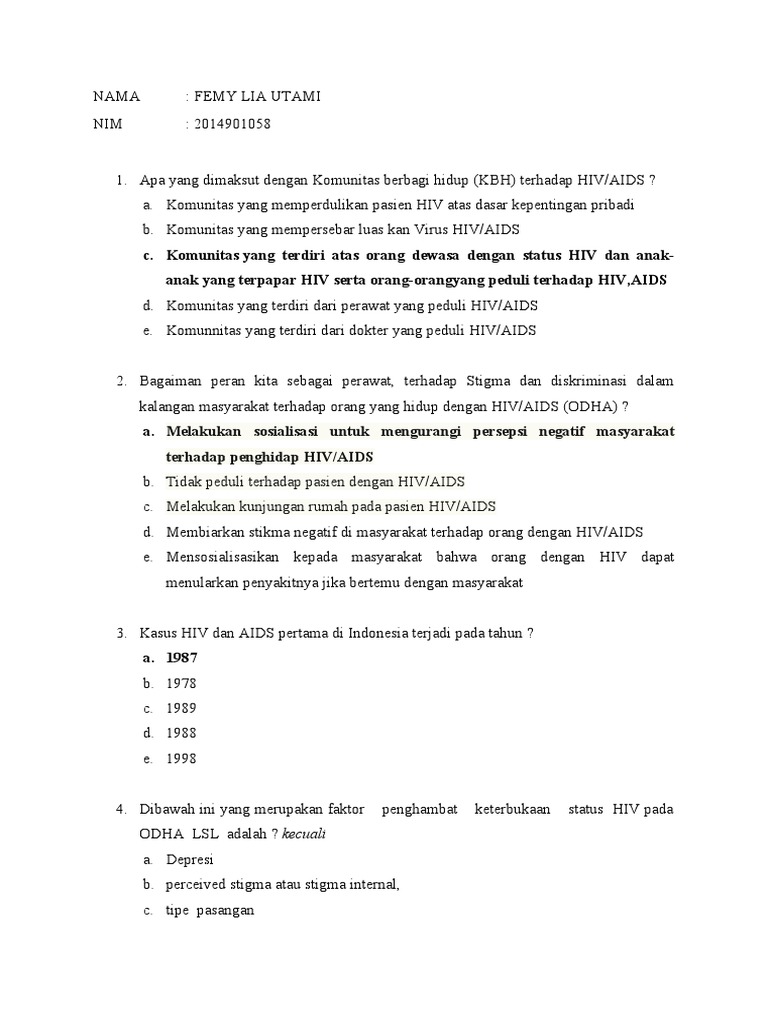 Peran Perawat dalam HIV/AIDS | PDF