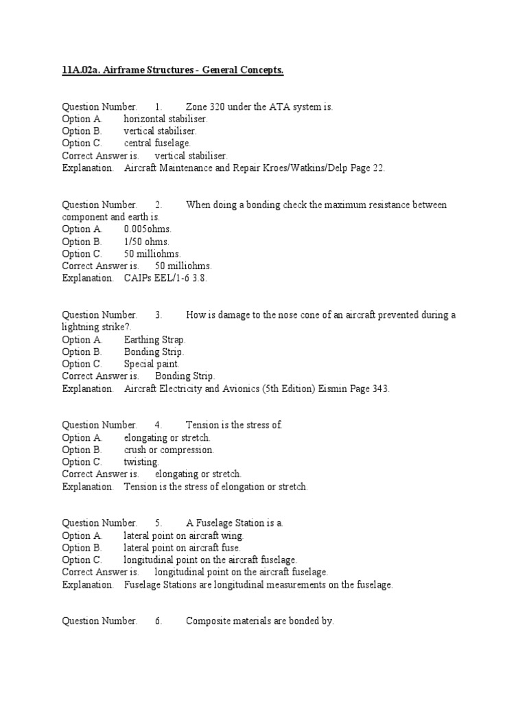 Questions ATA 51 | PDF | Fuselage | Rivet