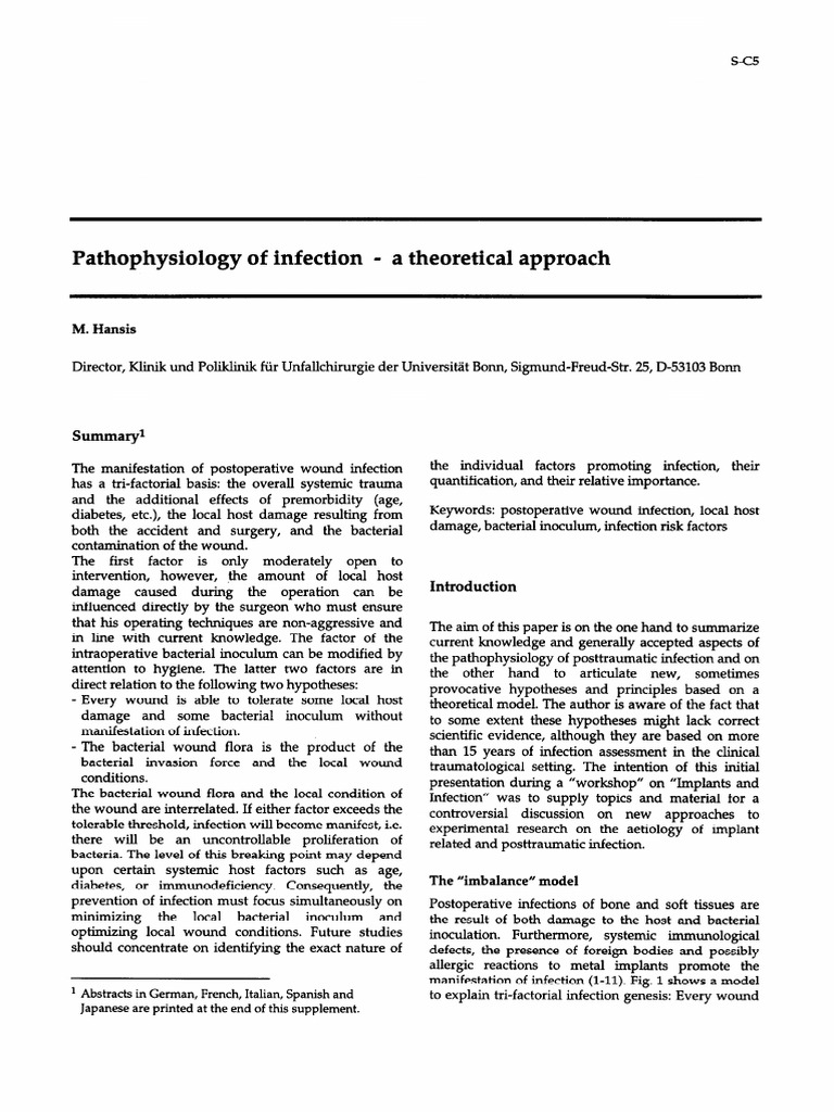 Pathophysiology of Infection - A Theoretical Approach: Summa+ | PDF ...