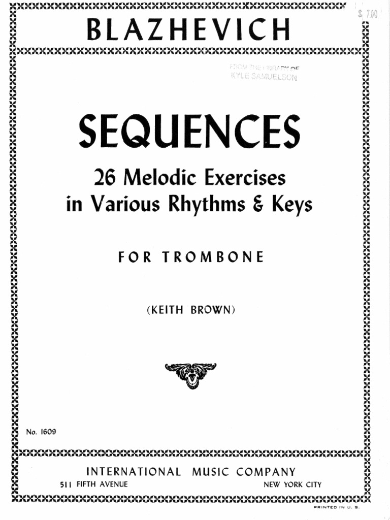 Blazhevick, Vladislav (Sequences - 26 Melodic Exercises in Various Rhythms and Keys) | PDF