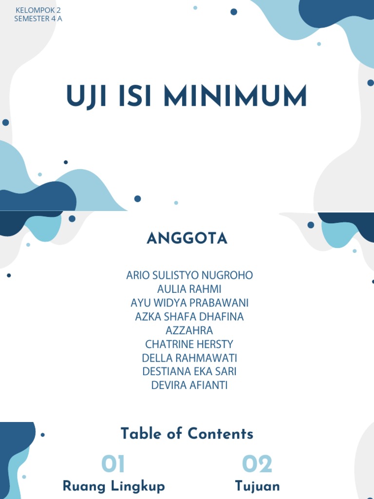 Uji Isi Minimum | PDF