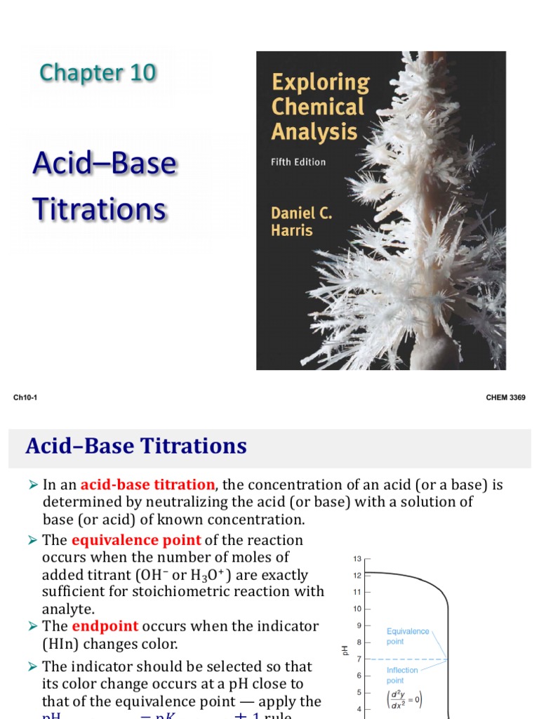 Chem3369 Chapter10 Acid-Base Titrations | PDF | Titration | Chemistry