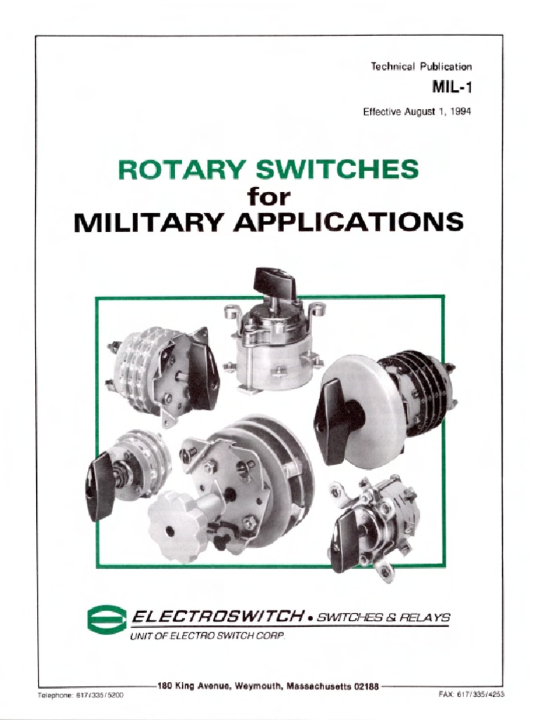 Rotary Switches For Military Applications | PDF