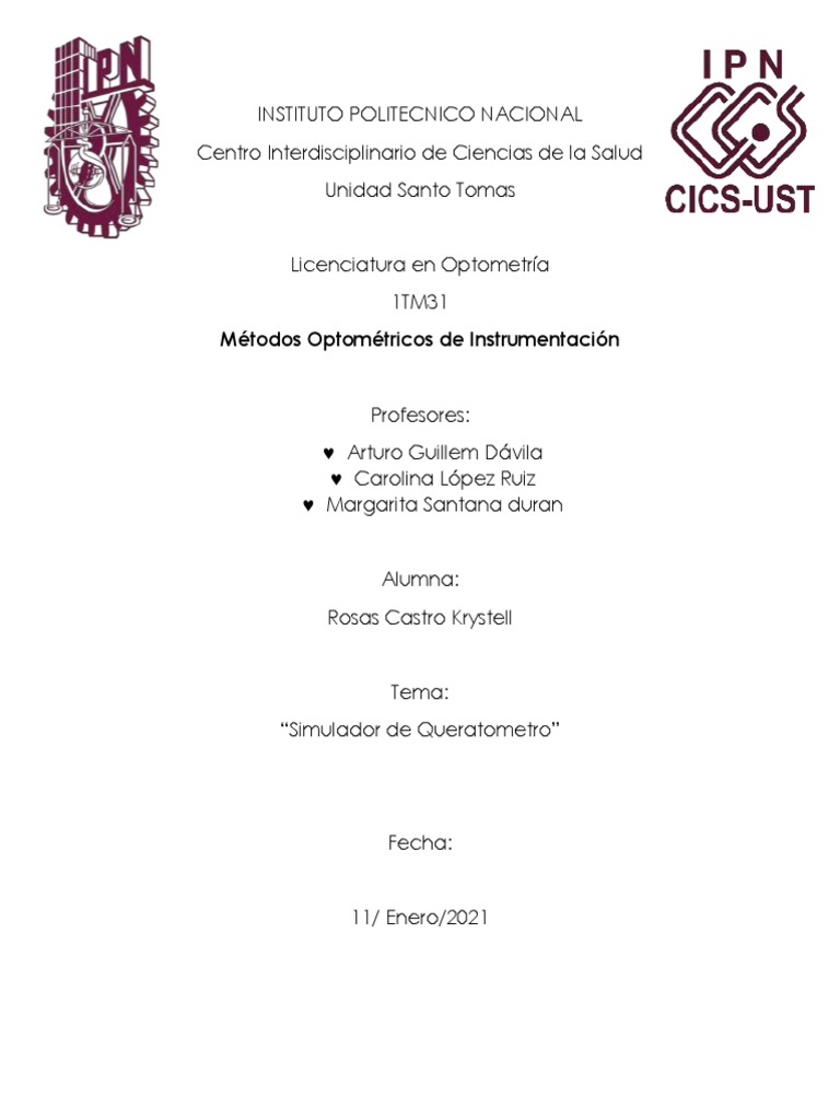 Practica de Queratometria | PDF