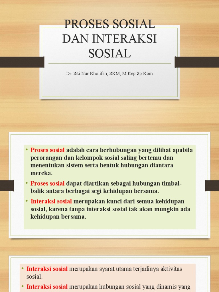 (TM 1) Proses Sosial Dan Interaksi Sosial | PDF