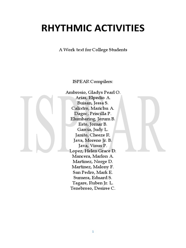 RHYTHMIC ACTIVITIES Module | PDF | Dances | Performing Arts