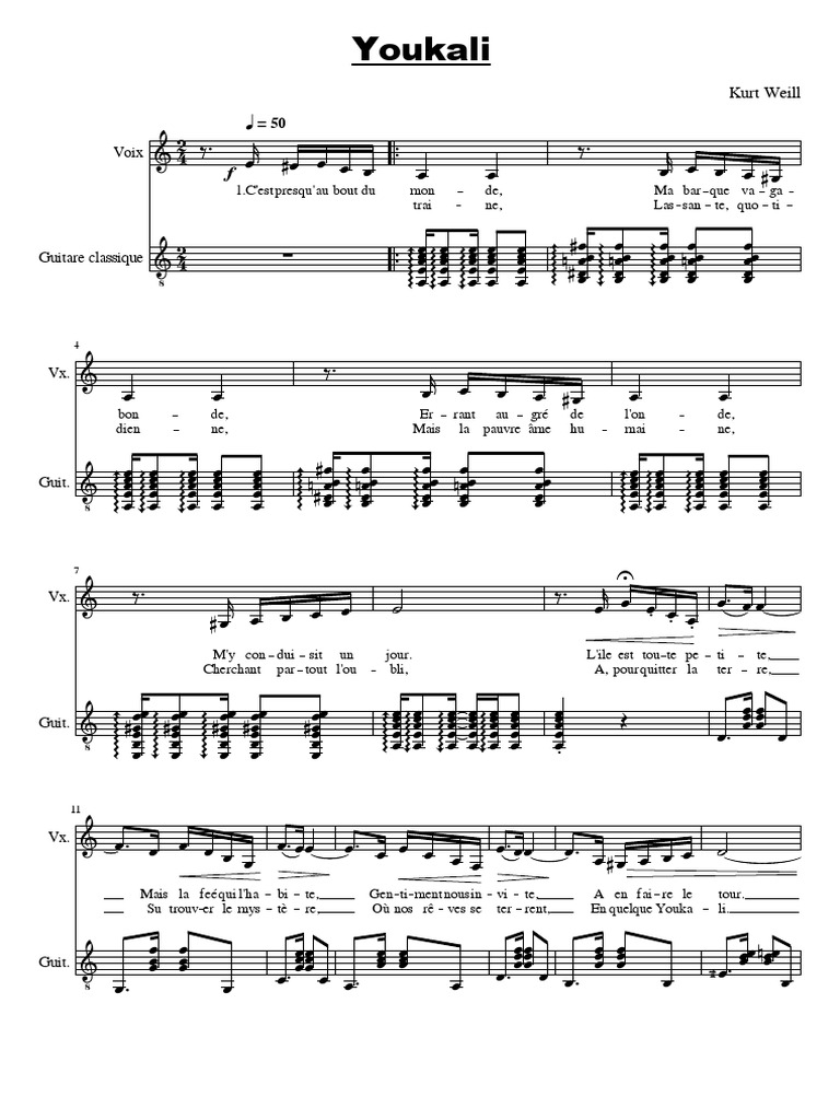 Youkali Guitare | PDF
