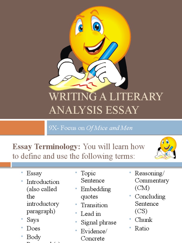 Writing A Literary Analysis Essayof Mice and Men | PDF | Ellipsis | Essays