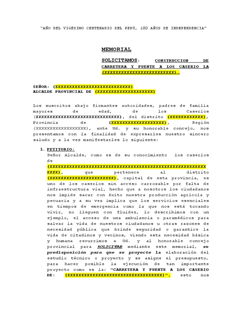 Modelo de Memorial | PDF