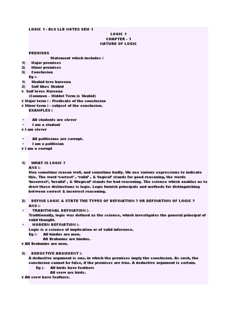 Logic | PDF | Logical Consequence | Inference