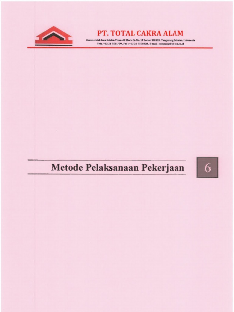 Metode Pelaksanaan Pekerjaan | PDF
