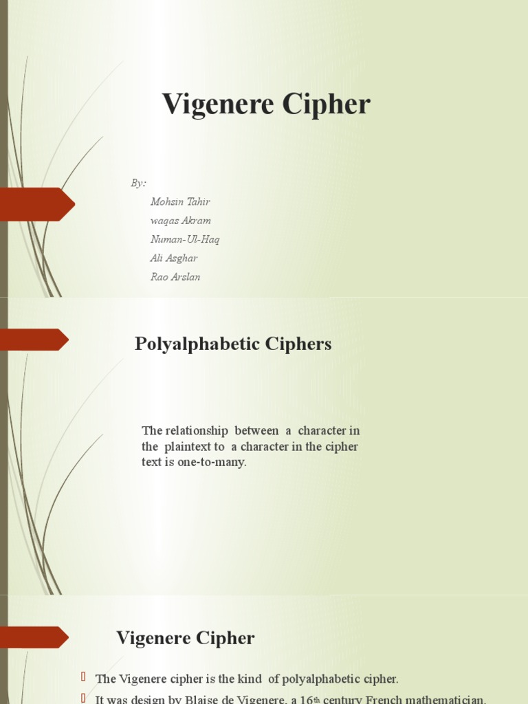 Vigenere Cipher | PDF | Cipher | Applied Mathematics