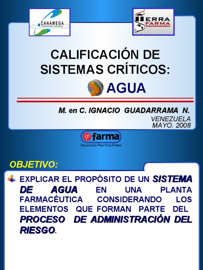 Calificacion y Validacion de Sistema de Agua. Enfoque OMS | PDF | Ósmosis | Riesgo