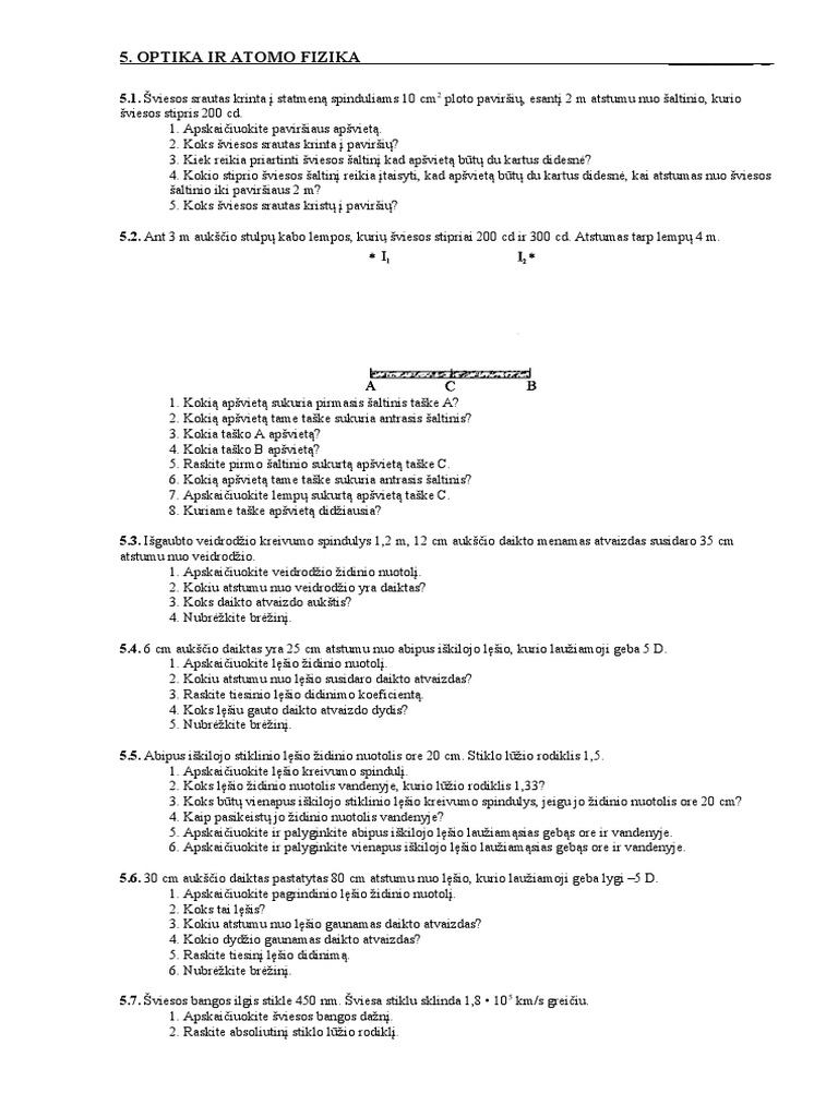 Optika Ir Atomo Fizika | PDF