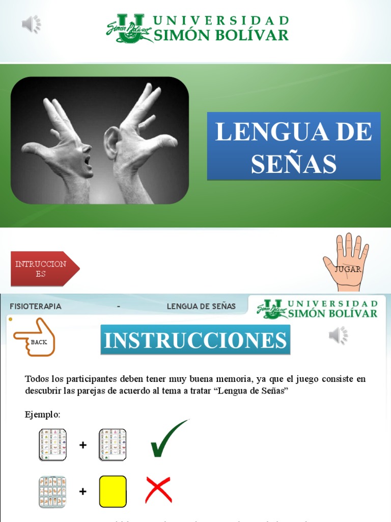 Juego de Memoria en Lengua de Señas | PDF