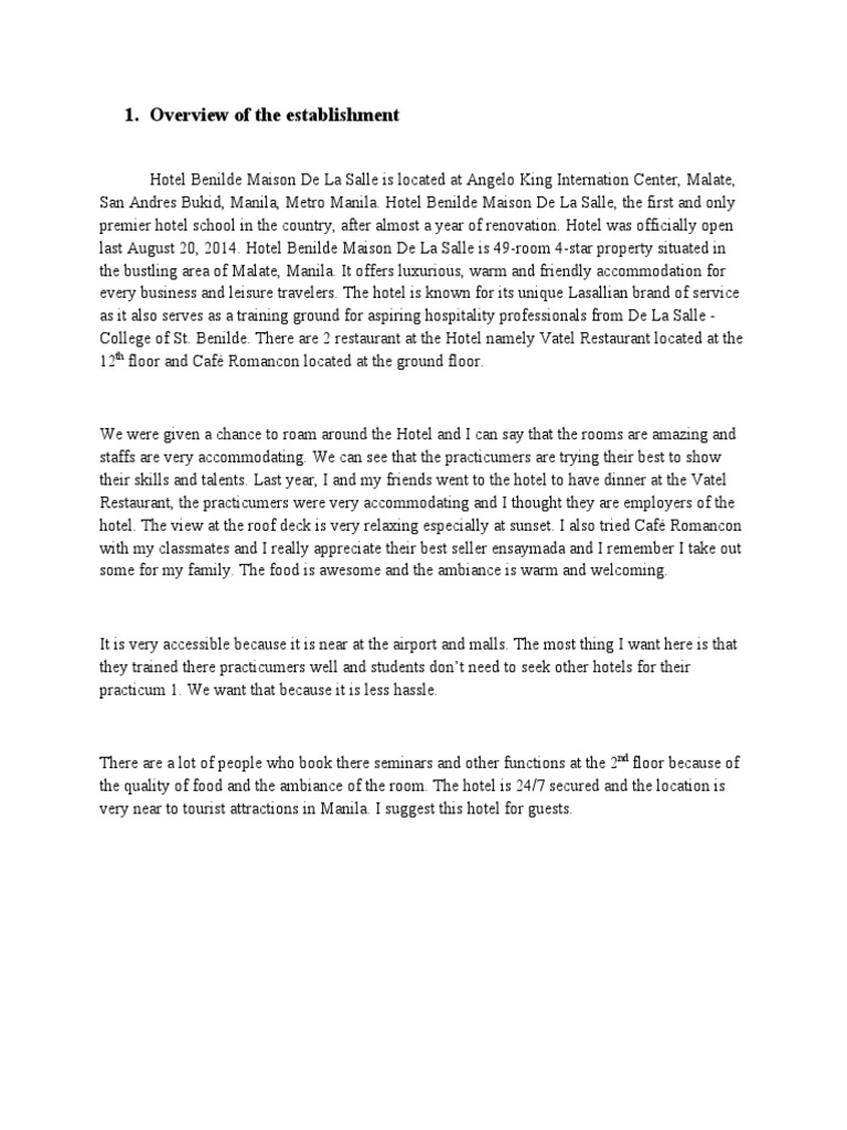 Overview of The Establishment | PDF